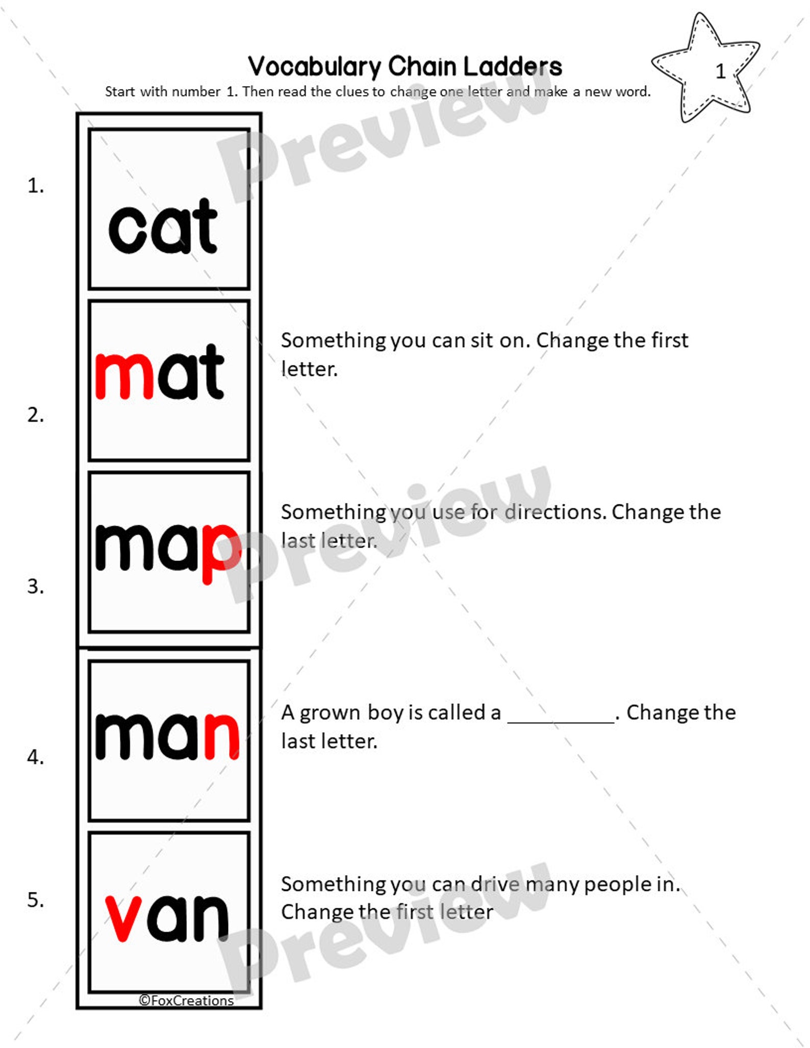 Vocabulary Word Ladders Word Work Phonics Vocabulary | Etsy