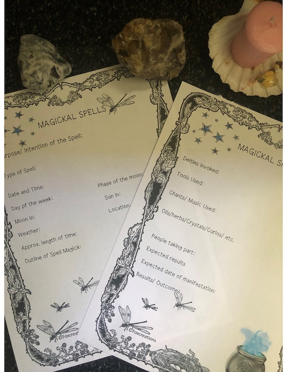 Spell and Ritual Templates and Blank Apothecary Label Pages - Etsy