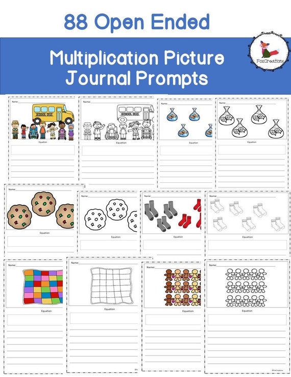 88 Open Ended Math Picture Prompts Repeated Addition Word - Etsy