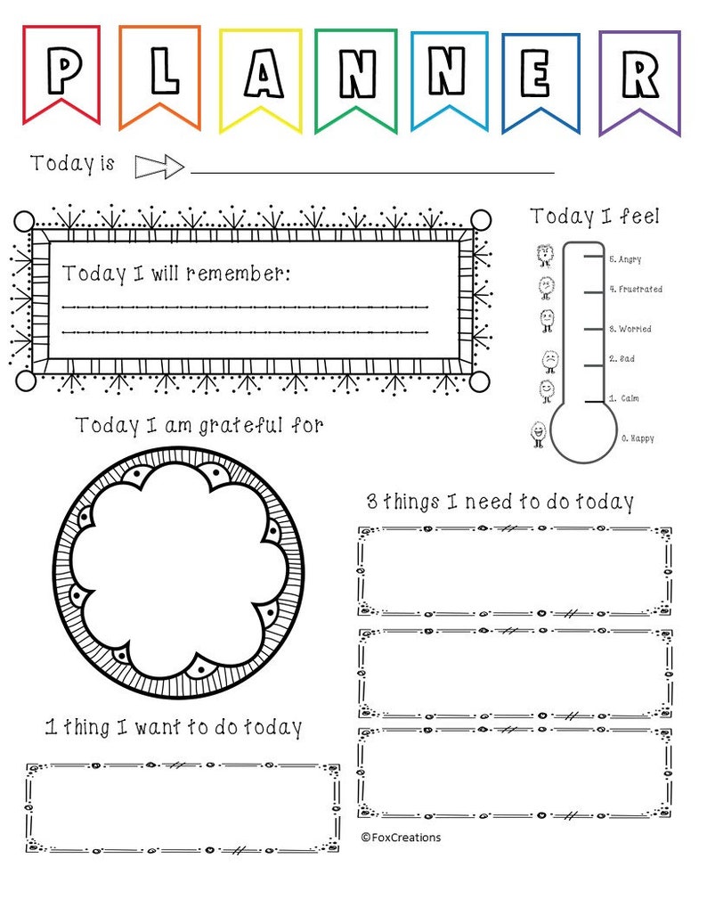 Kids Emotional Tracker, Journal, Planner, ADHD, Symptom Tracker, Kids ...