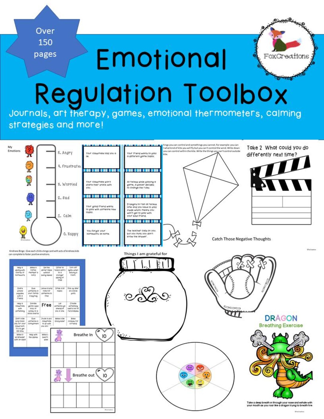 Emotional Regulation Toolkit, Emotional Regulation Activities, Journal ...