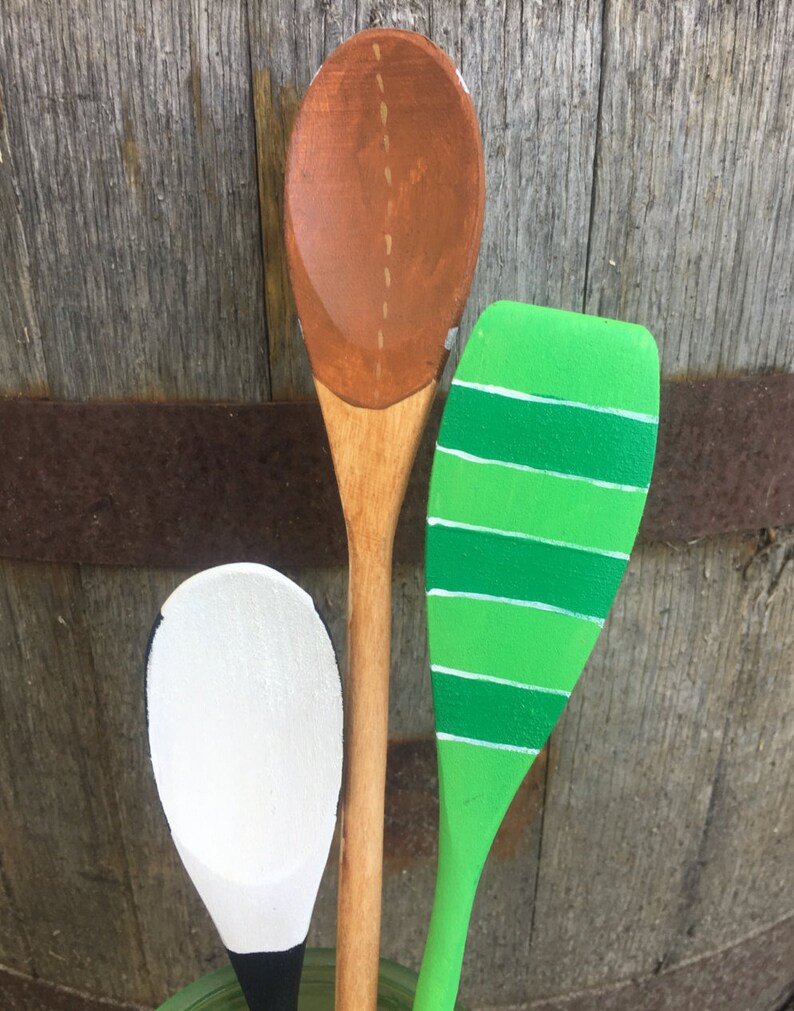 Hand Painted Football Spoons: Super Bowl Party Decor, Coach Gift - Etsy