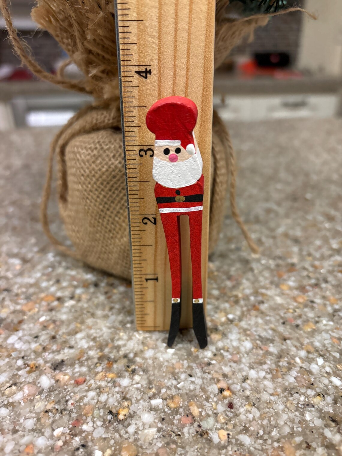 Santa Clothespin Ornament Set: 3 Upcycled Christmas Decoration - Etsy