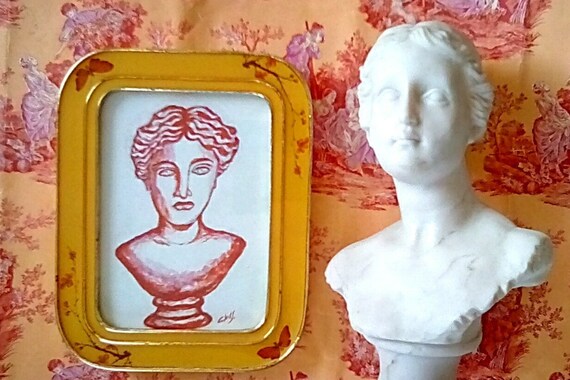 Print of My Original Painting of a Classical Female Bust Done | Etsy