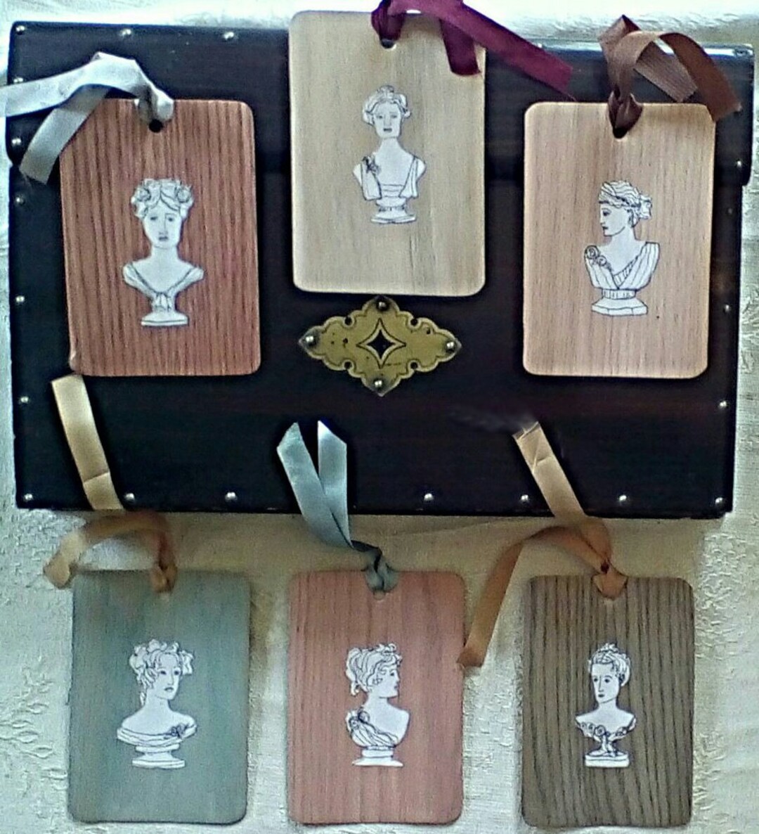 Victorian Ladies Bookmarks/gift Tags Made With Laminate Samples - Etsy