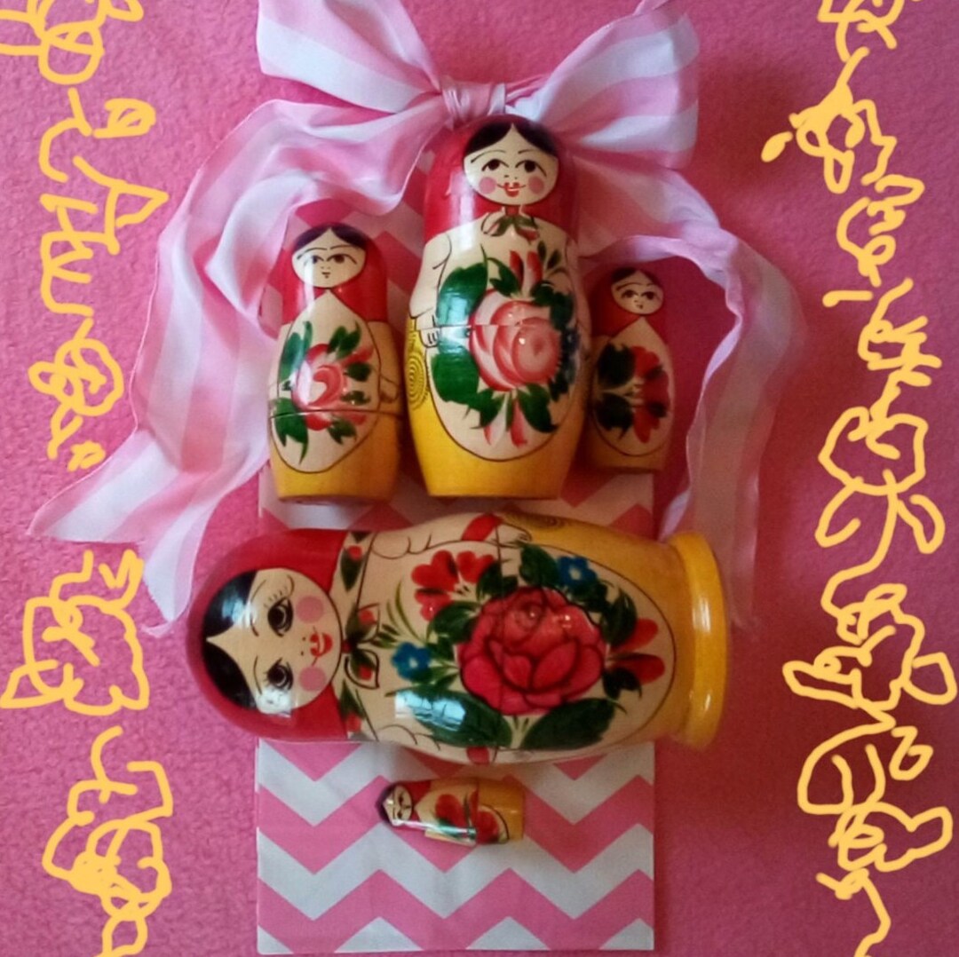 Matryoshka Nesting Dolls, Five Hand Painted Nesting Dolls - Etsy