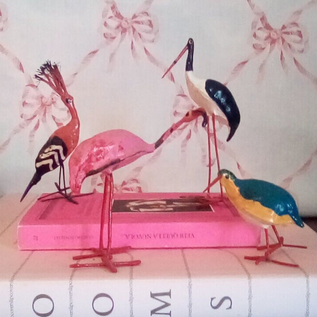 Set of Four Funky Fun Bird Figures - Etsy