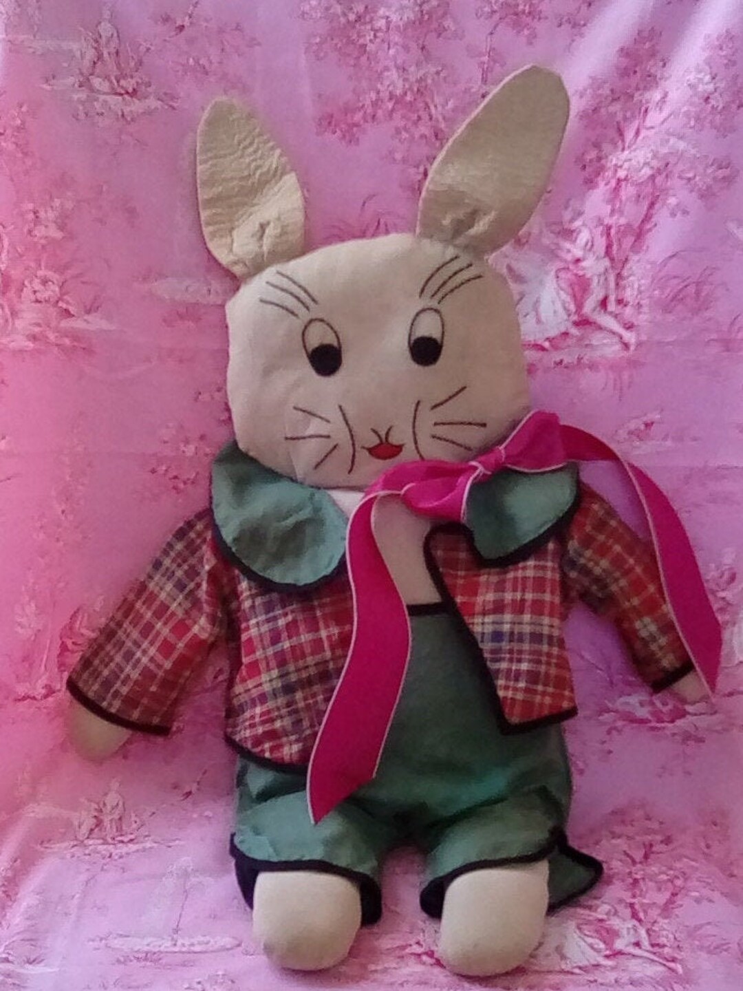 Antique Home Made Stuffed Rabbit/primitive Stuffed Rabbit/antique Cloth ...