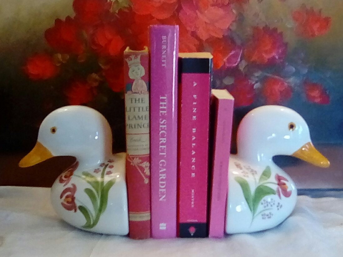 Duck Bookends Hand Painted Duck Bookends Geese Bookends - Etsy