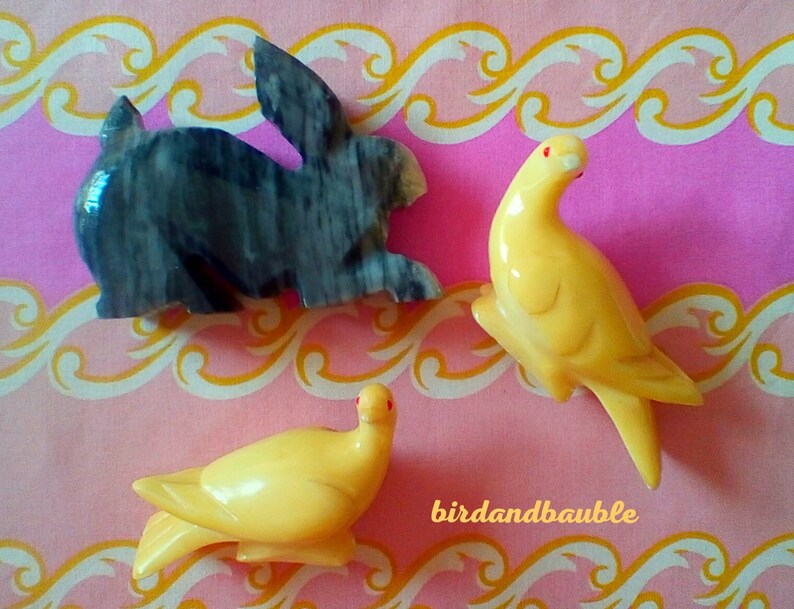 Black Carved Stone Rabbit - Etsy