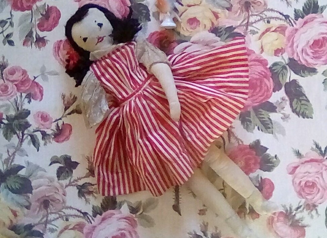 Antique Hand Made Rag Doll, Folk Art Rag Doll, Antique Cloth Doll - Etsy