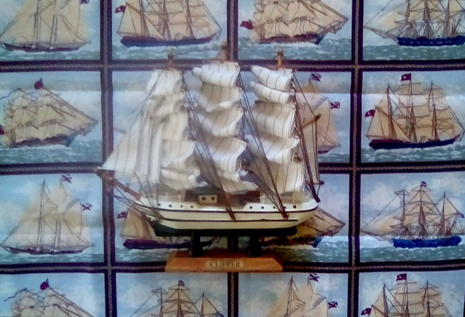 Wood Model Ship Three Masted Sailing Ship | Etsy