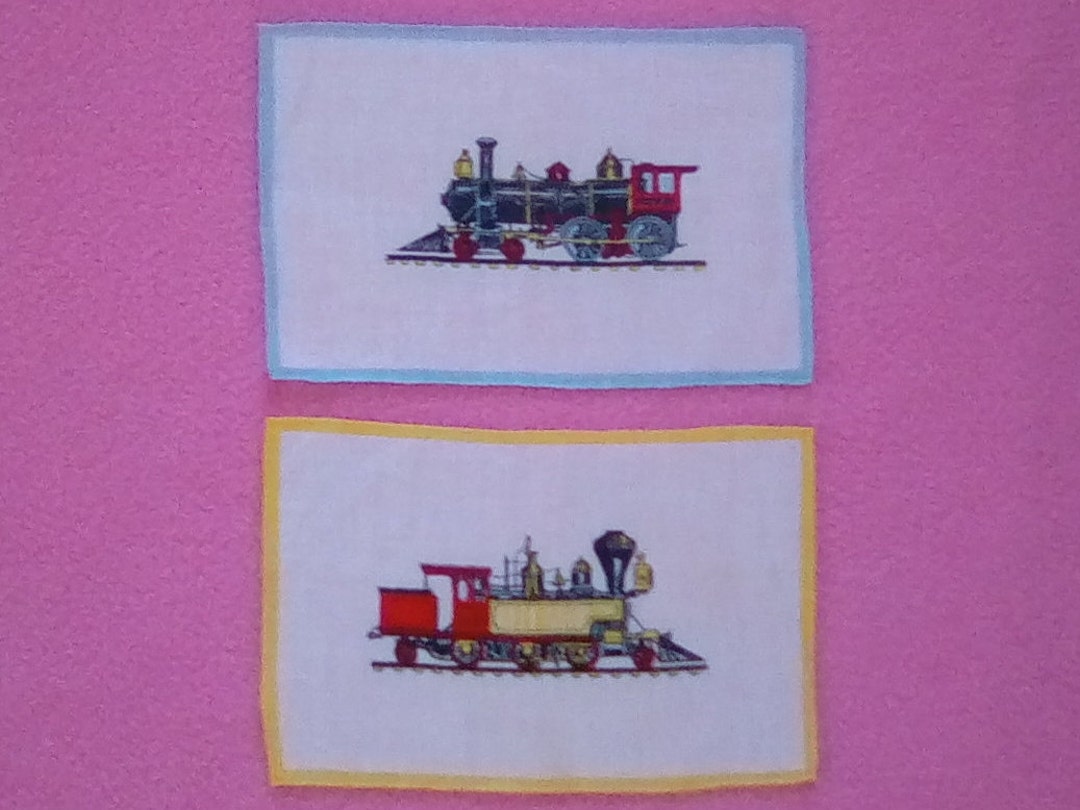 Vintage Train Cocktail Napkins/vintage Cocktail Napkins/irish Linen ...