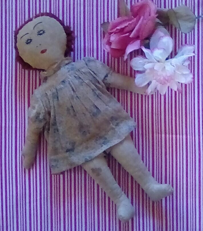 Antique Hand Made Rag Doll Antique Folk Art Doll | Etsy