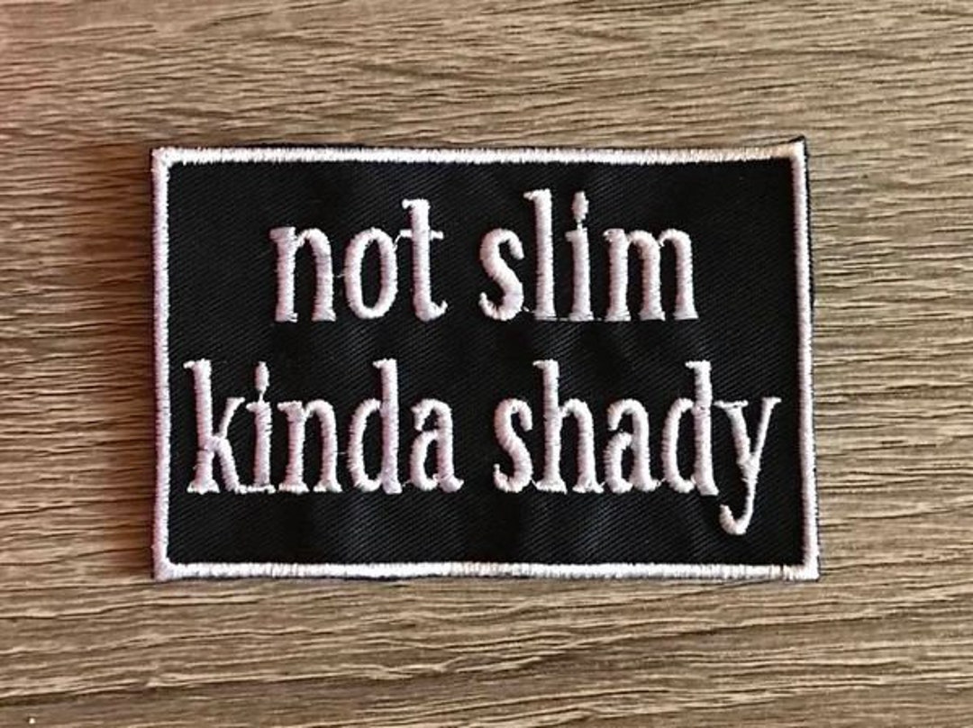 Not Slim, Kinda Shady Patch, Sarcasm Patch, Funny Patch, Gift Under 10, Gift for Her, Gift for ...