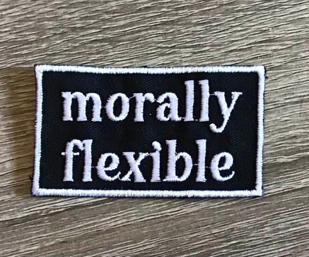 Morally Flexible Patch, Sarcasm Patch, Funny Patch, Gift Under 10, Gift for Her, Gift for Him ...