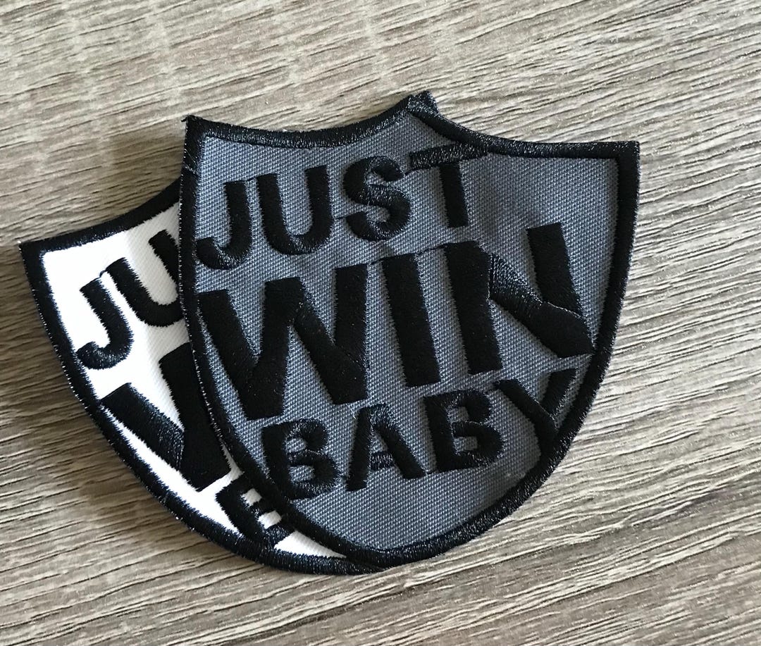Just Win Baby Embroidered Patch, Las Vegas Football Patch, NFL Patch ...