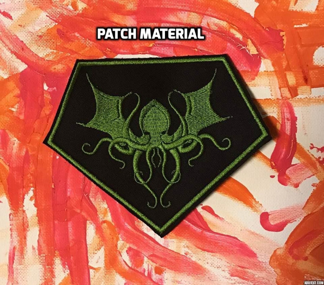 H.P. Lovecraft Patch, Cthulhu Embroidered Patch/applique, Octopus ...
