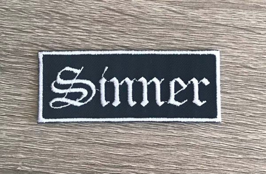 Sinner Patch, I'm a Sinner, Biker Patch, Patch for Cuts, Patch for Bag ...