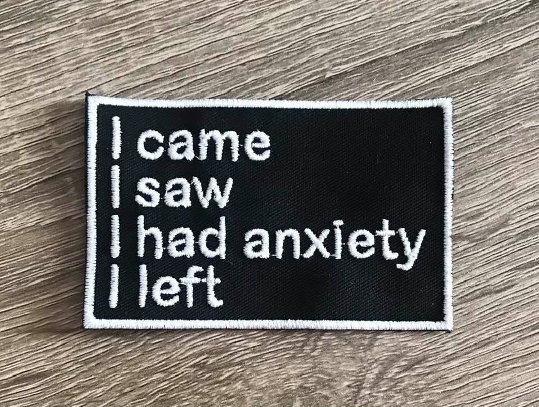 Social Anxiety Patch, Anxiety Patch, Funny Patch, Sarcastic Patch, Anti ...
