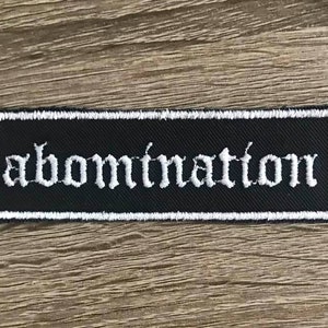 Abomination Patch, Abomination Band, Biker Patch, Gift Under 10, Gift for Him, Vest Patch, Funny ...