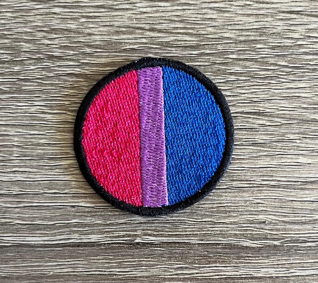Bisexual Embroidered Patch, Bi Badge, Bi Patch, Gift Under 10, Gift for Him, Gift for Her, LGBTQ ...