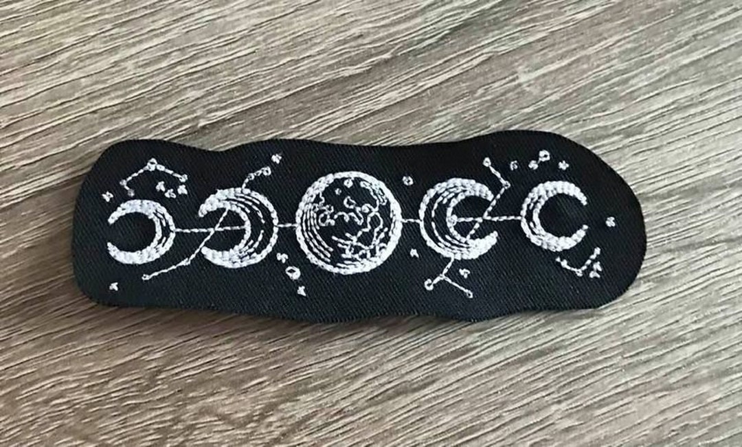 Moon Phase Patch, Celestial Patch, Lunar Patch, Embroidered ...