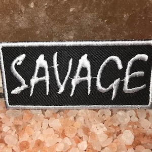 Savage Patch, Biker Patch, Rebel, Reckless, Biker Badge, Harley Patch, Word Patch, Funny Patch ...