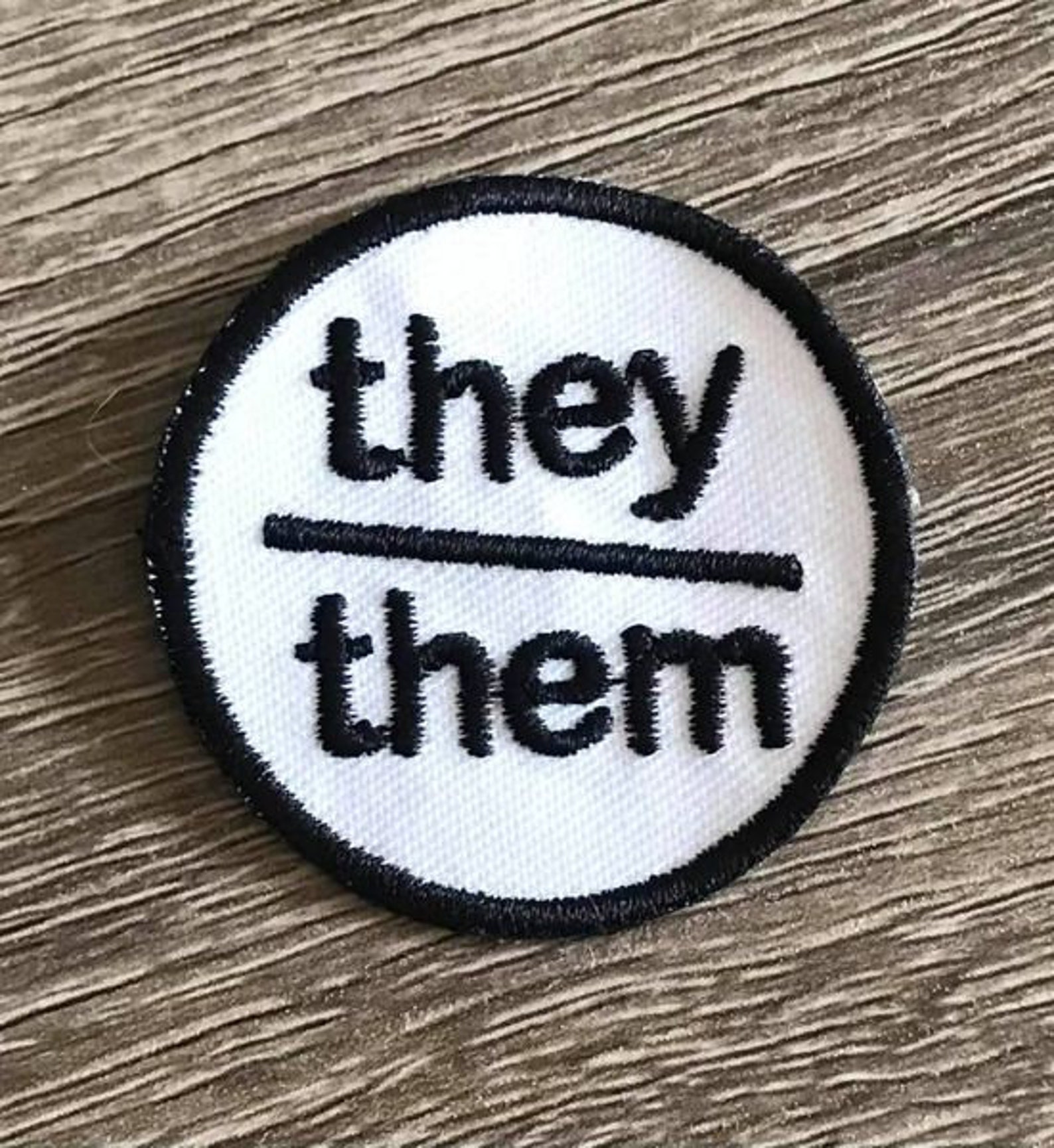 They Them Pronoun Patches, Pronoun Badges, Personal Pronouns, Gift for ...