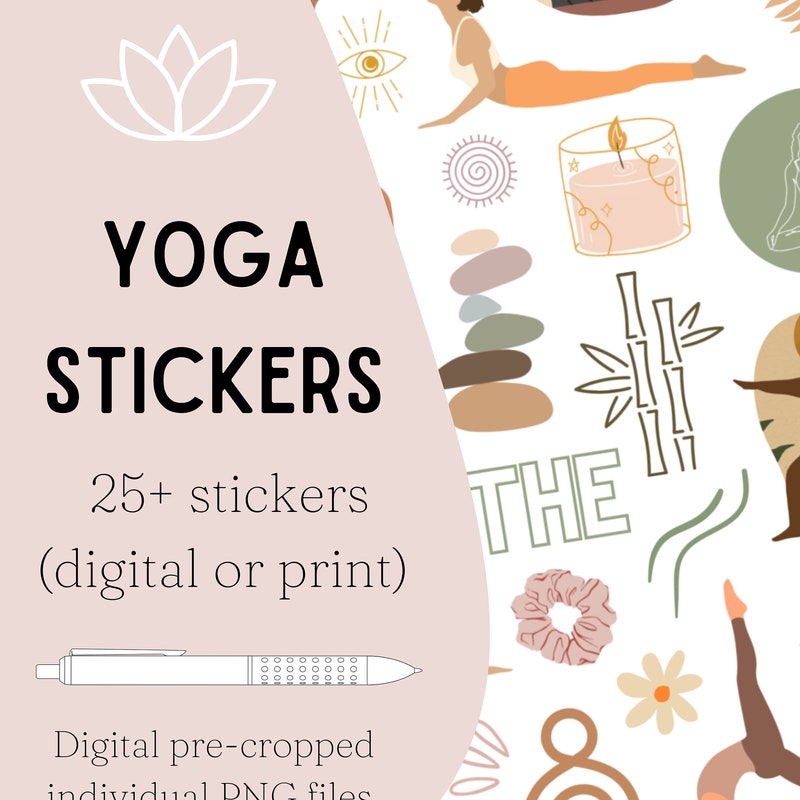 Yoga Stickers - Etsy