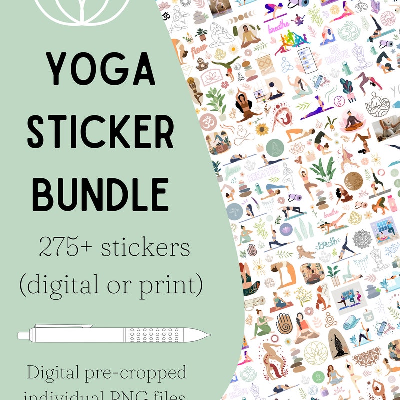 Yoga Stickers - Etsy