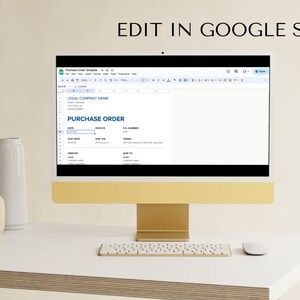 Purchase Order Template, for Google Sheets DIGITAL DOWNLOAD Editable ...