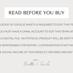 Purchase Order Template, for Google Sheets DIGITAL DOWNLOAD Editable ...