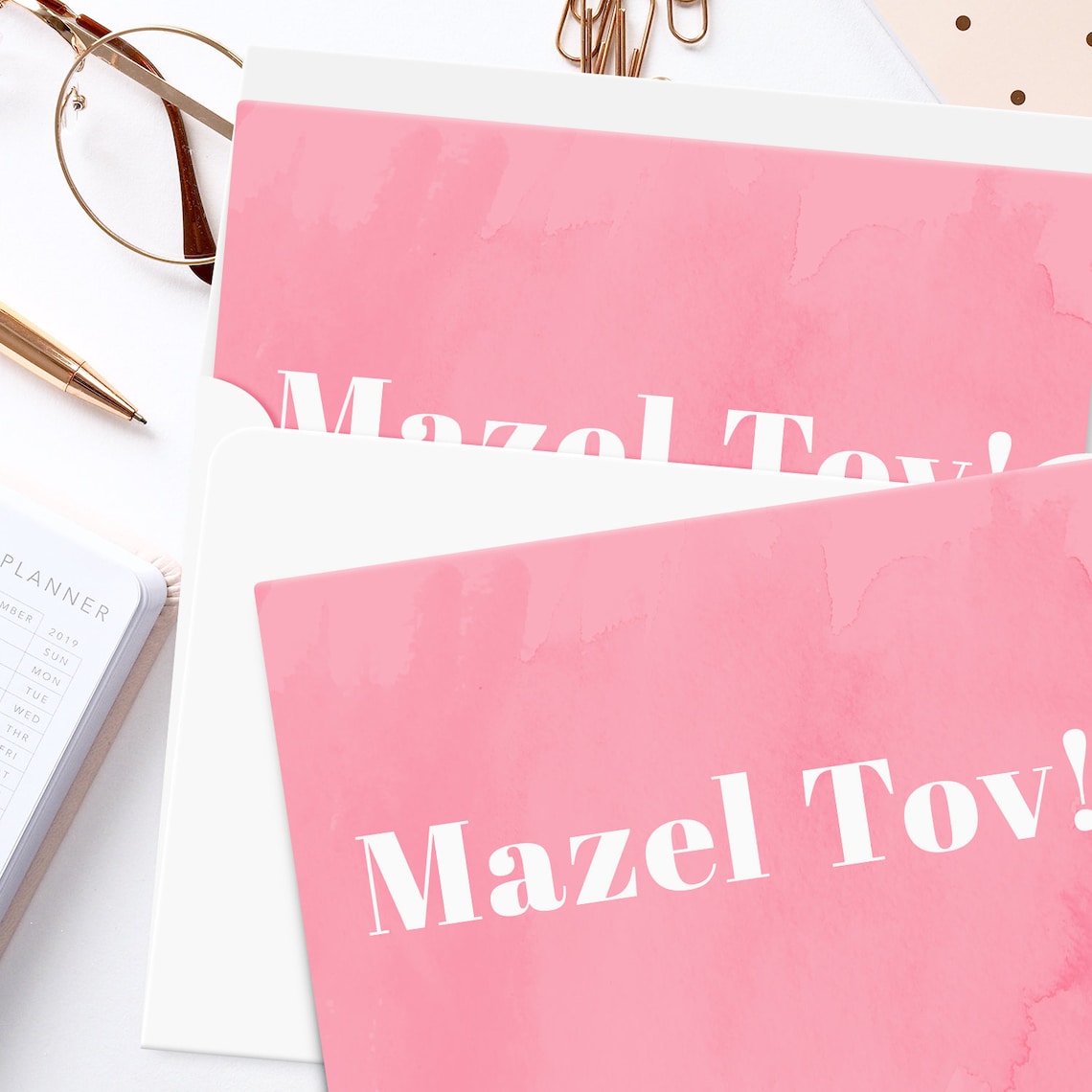 Mazel Tov Congratulations Greeting Cards and Envelopes Bar and Bat ...