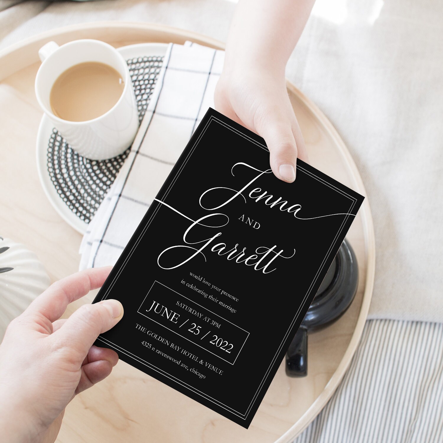 Black Greeting Cards Set Blank Cards and Envelopes Custom DIY Cards for ...