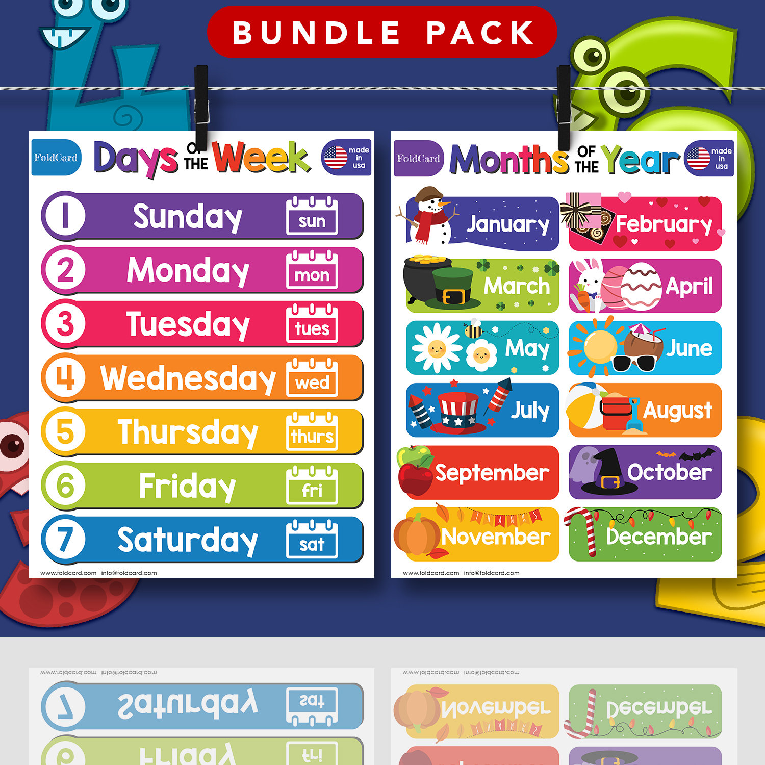 Beginner Bundle 7 Educational Posters for Kids Classroom and Homeschool ...