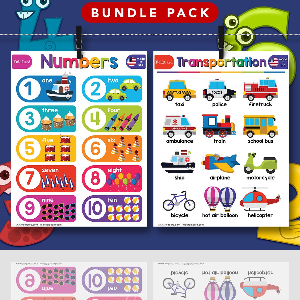 Beginner Bundle 7 Educational Posters for Kids Classroom and Homeschool ...