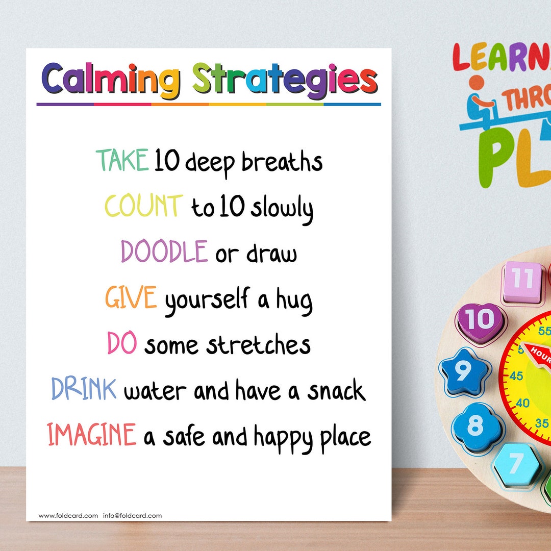 Calming Corner Charts Educational Visual / Learning Aid and Wall ...