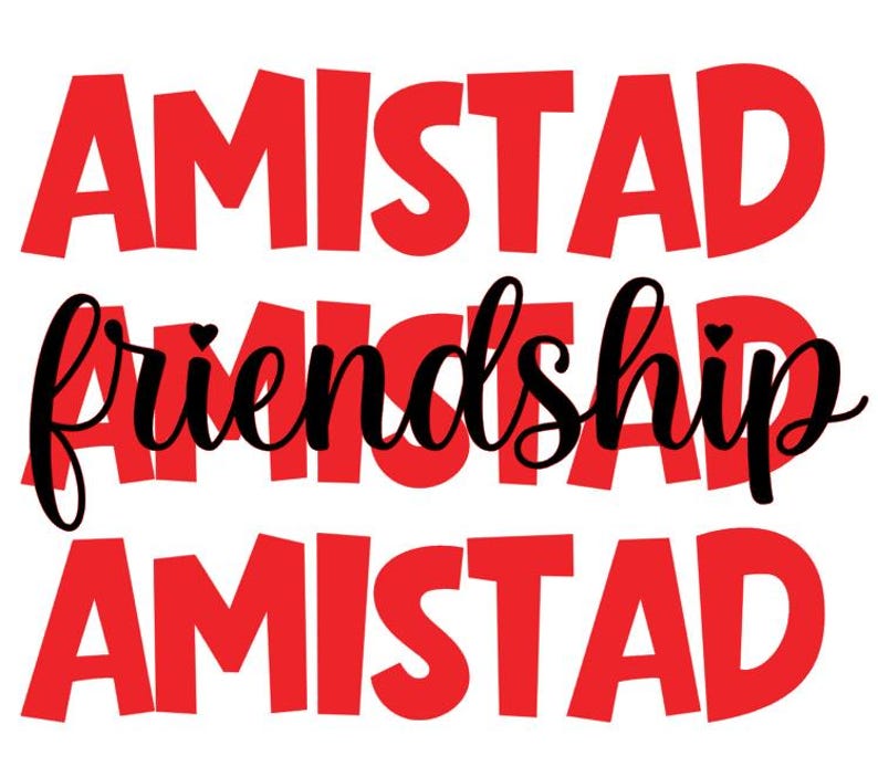 Iron-on Amistad Friendship Heat Transfer Vinyl - Etsy