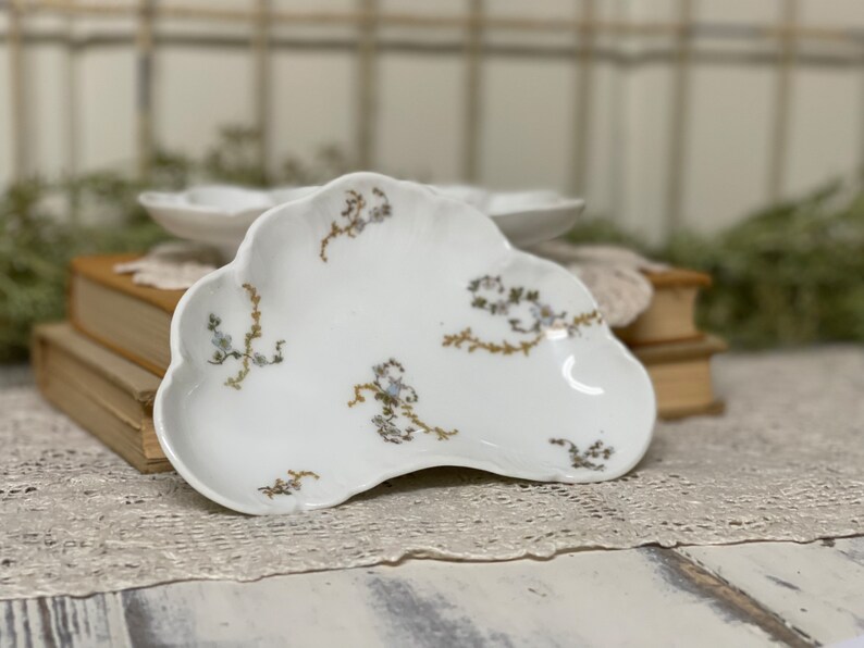 Vintage Bone Dish / Set of 2/ Made in France/ China/ Ironstone/ Floral ...