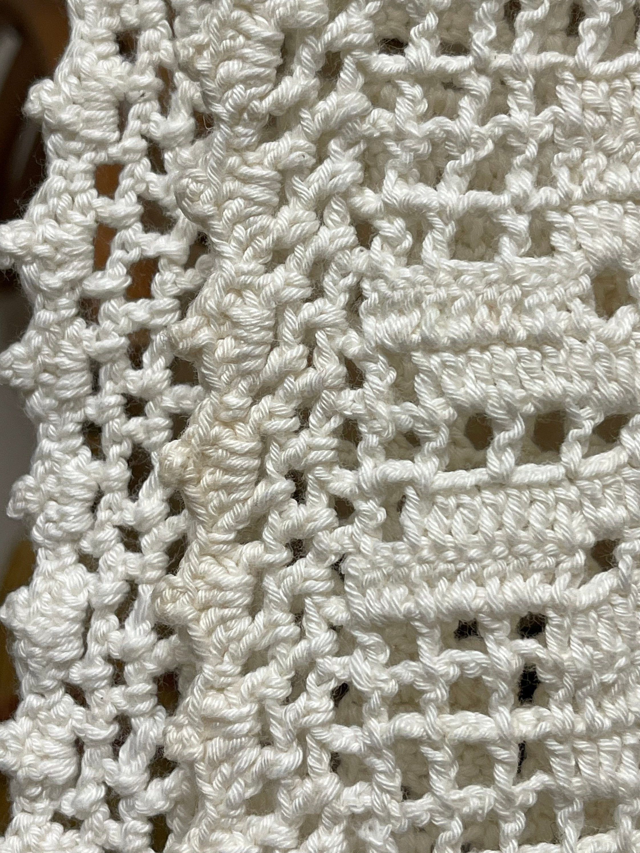 Vintage Crochet Table Runner With Flower Pattern - Etsy