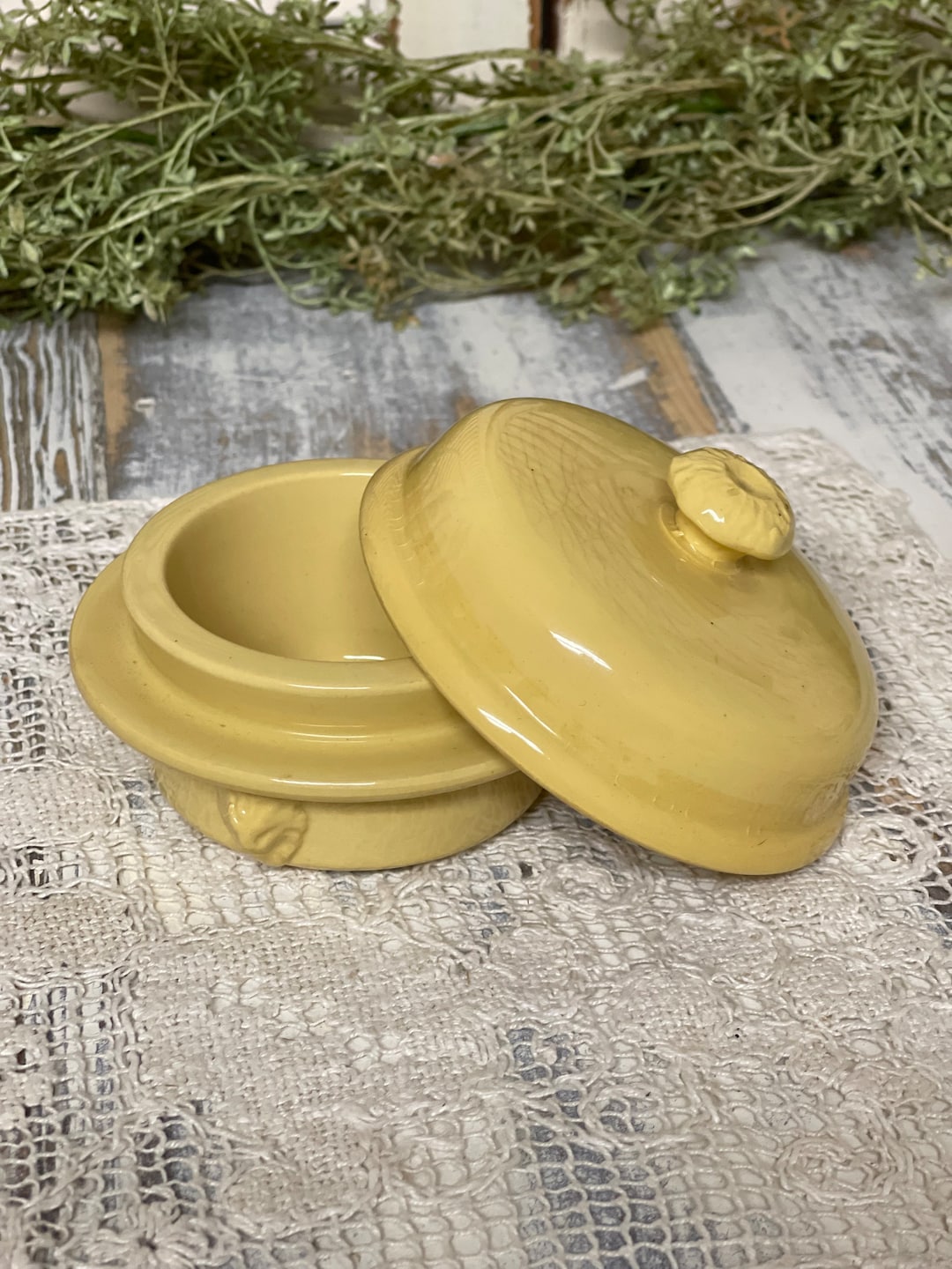 Vintage Jar/ Lion Heads/ Mustard Jar/ Condiment Jar/ Butter Dish ...