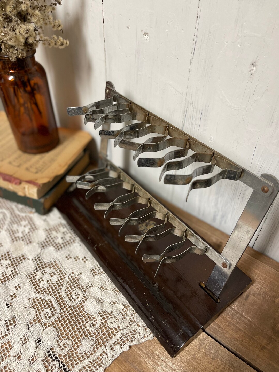 Vintage Would Rubberstamp Rack/ Crown Brand Stamp Rack/ Office Decor ...