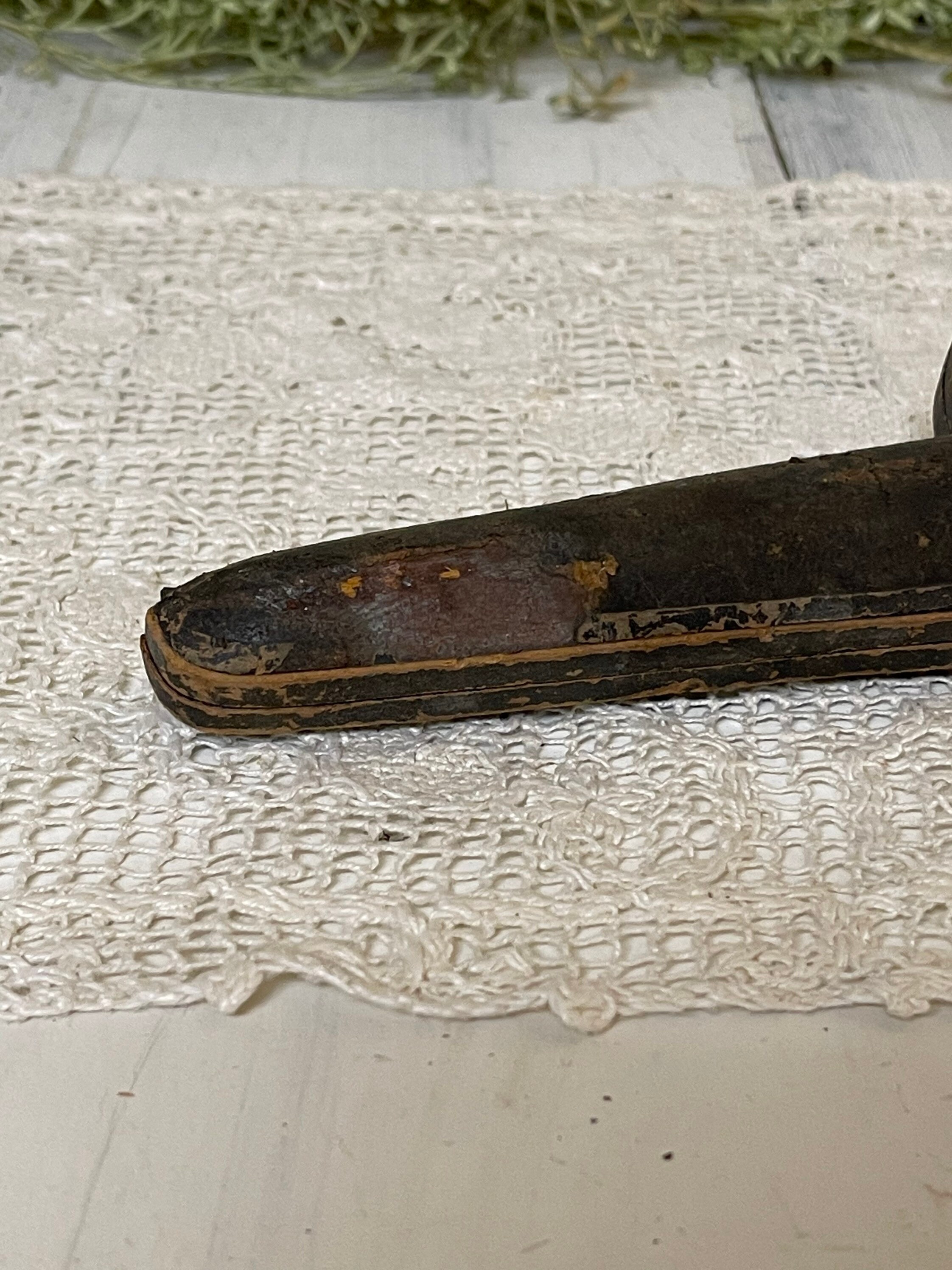 Vintage Leather Tobacco Pipe Case/ Leather Case/ Blue Velvet Lining ...