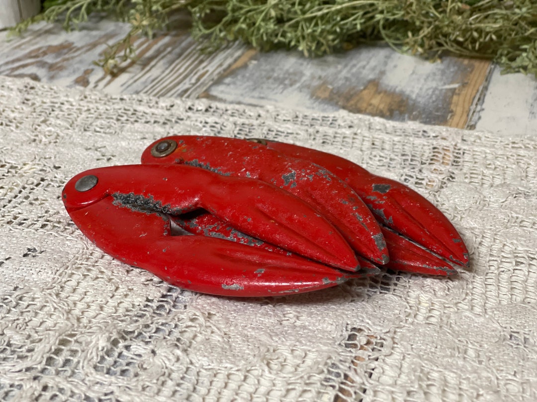 Crab Cracker/ Lobster Cracker/ Red/ Seafood/ Nautical/ Kitchen/ Maine ...