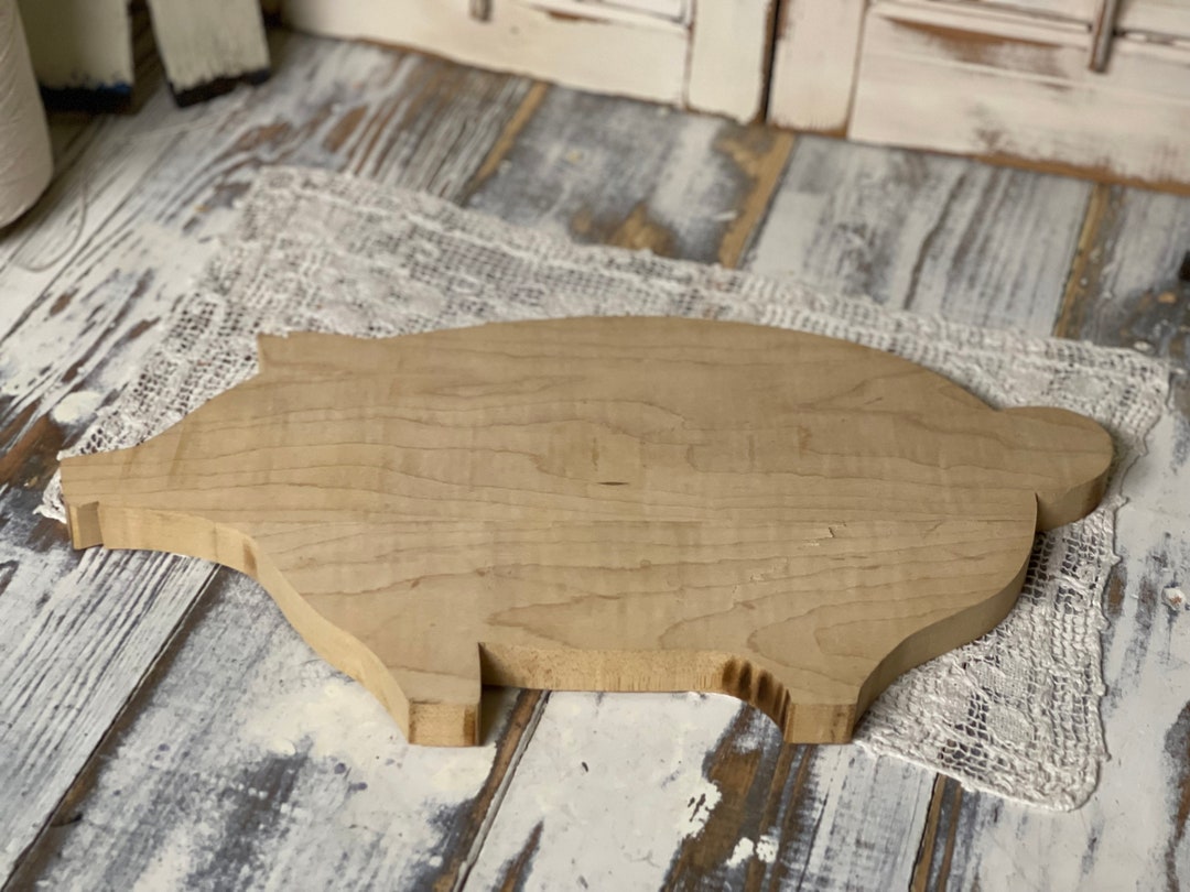Primitive/ Wood Pig Cutting Board/ Wood/ Kitchen/ Vintage/ Farmhouse ...