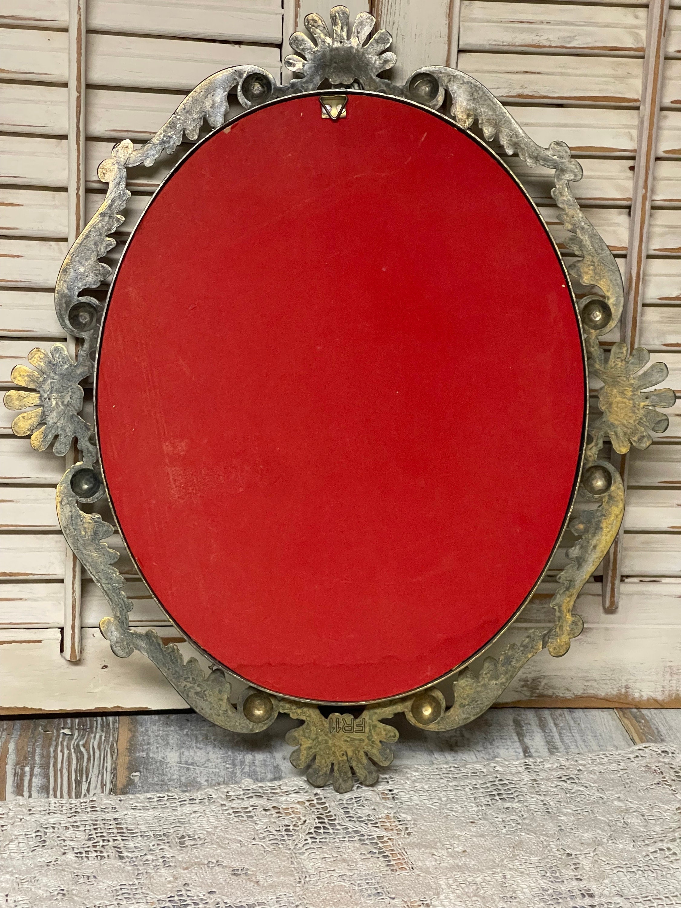 Vintage Picture Frame/ Oval Frame/ Bubble Glass/ Antique/ Victorian ...