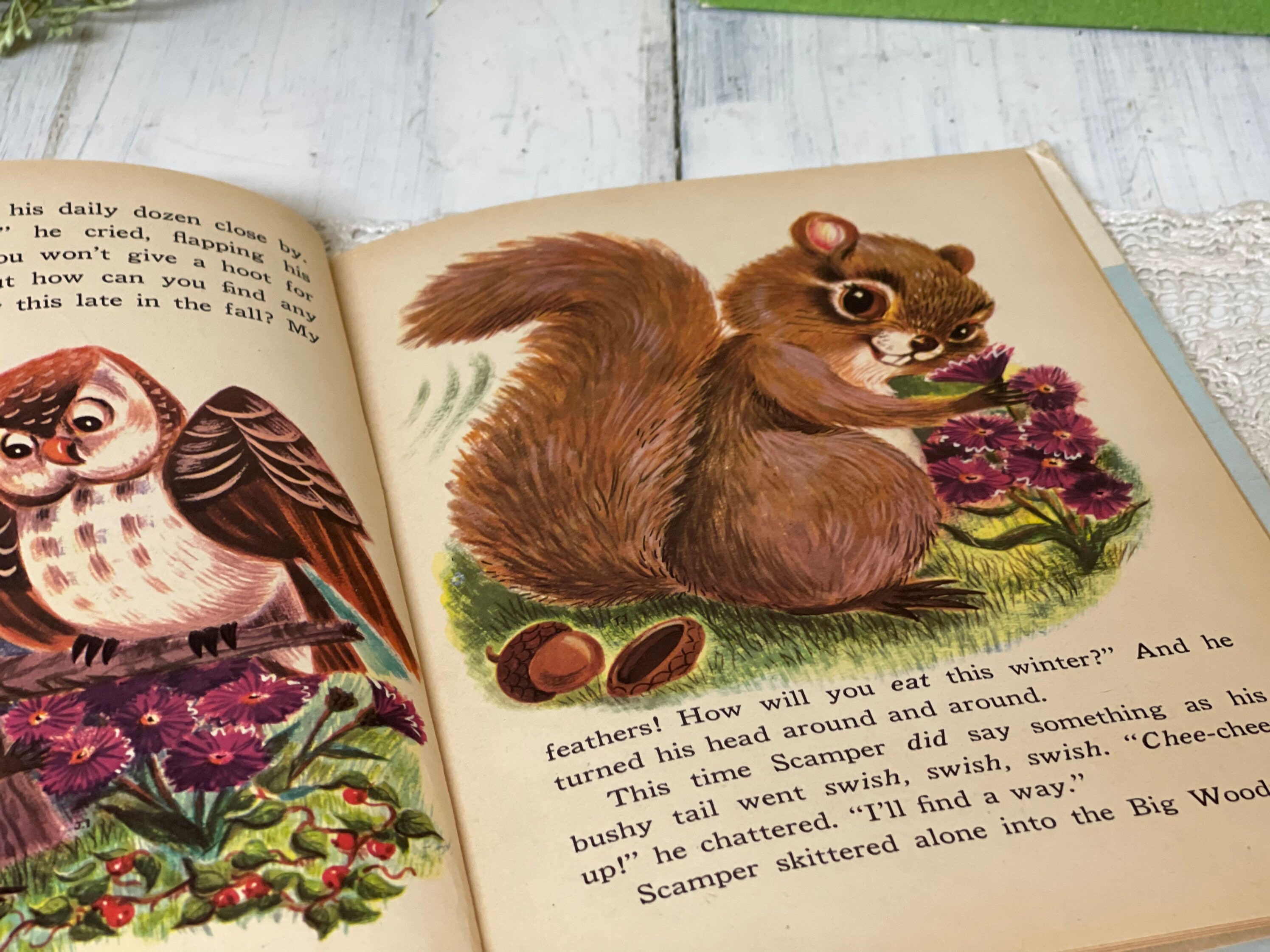 Vintage Childrens Books/ Scamper Squirrel/ Ugly Duck/ Horse | Etsy