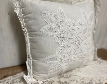 White Lace Pillow - Etsy