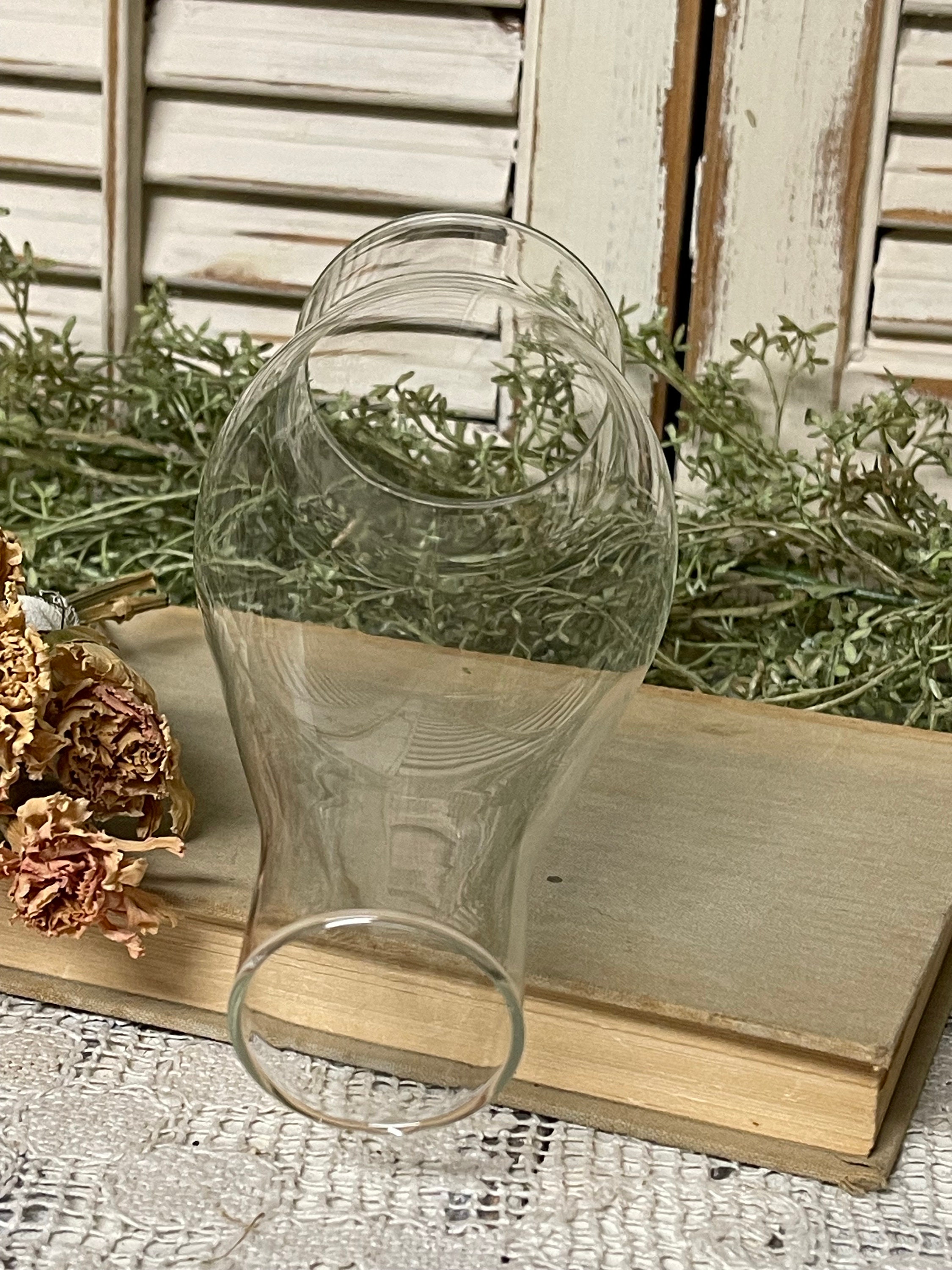 Oil Lamp Chimney/ Clear Glass/ Large/ Vintage/ Oil Lamp/ Retro/ Antique ...